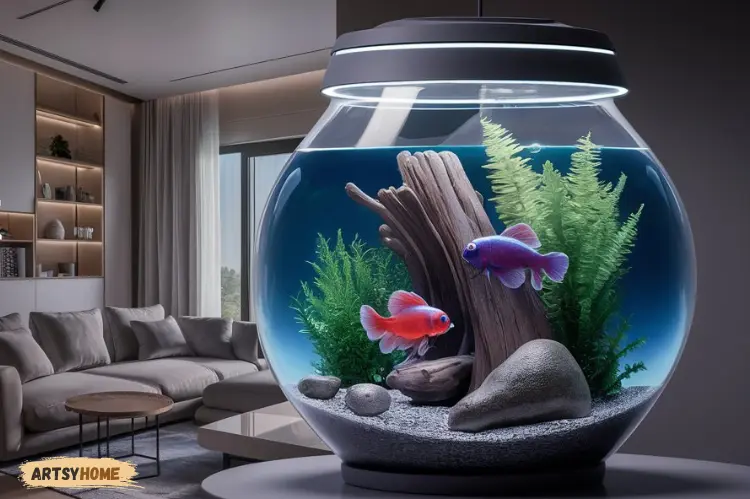 Modern Home Styling with Japanese Fighting Fish Tanks